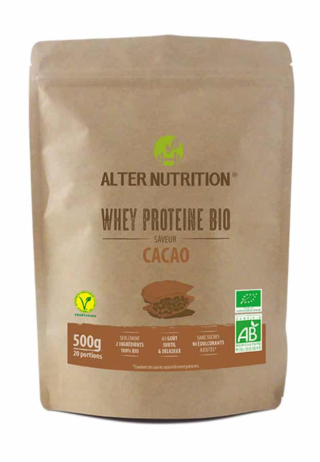 Whey protéine bio Cacao | Alter Nutrition