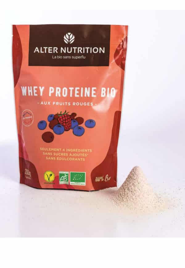 Whey proteine bio fruits rouges label-v | Alter Nutrition
