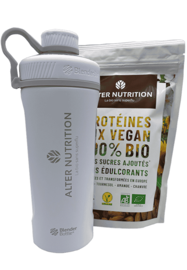 Shaker en inox pour protéines avec boule de mélange | Alter Nutrition